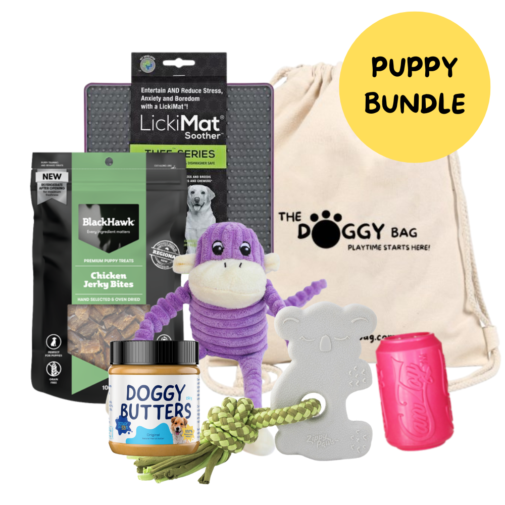 The Entertainer Doggy Bag Bundle Small PUPPIES – The Doggy Bag