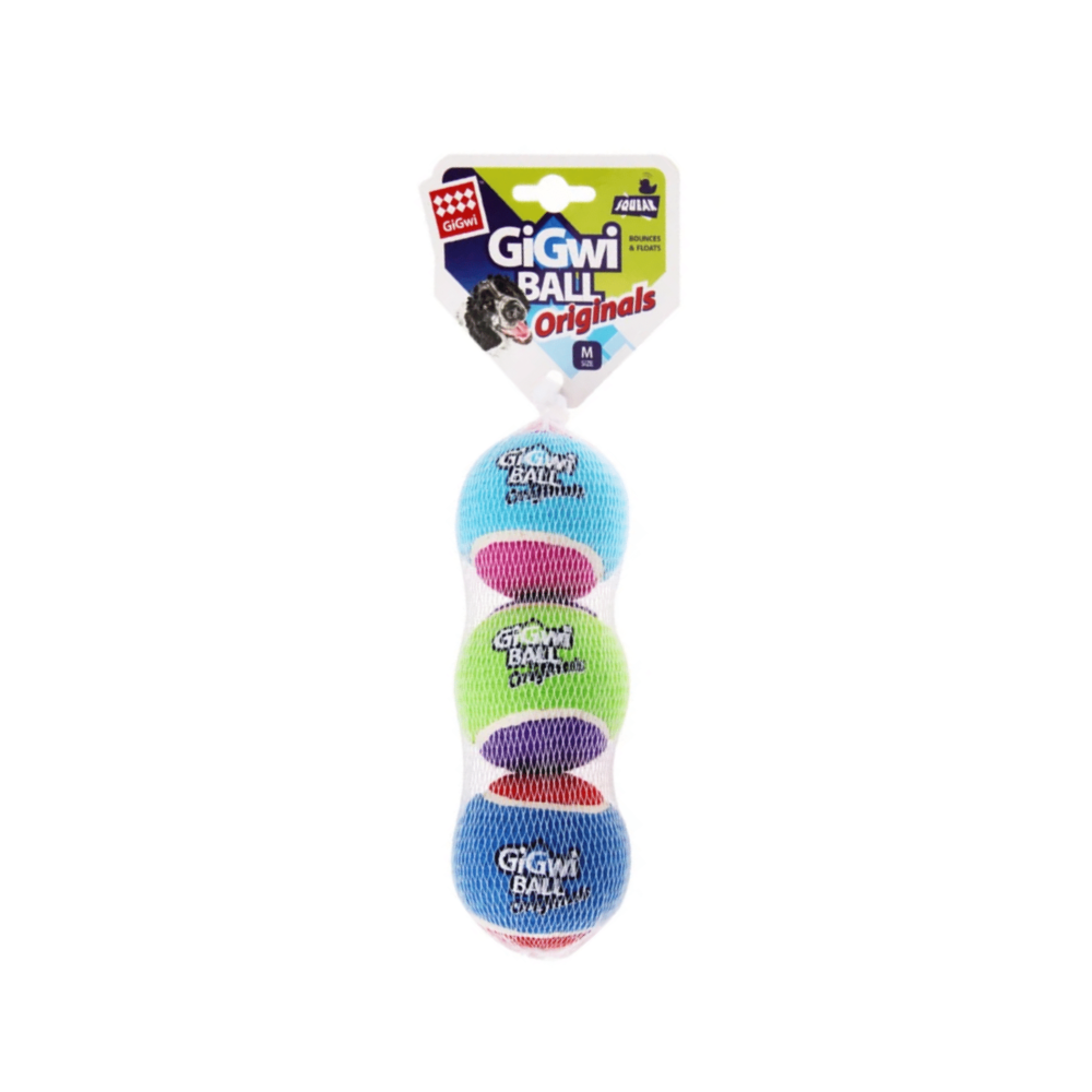GiGwi Ball Originals MEDIUM 3pk Dog Toy – The Doggy Bag